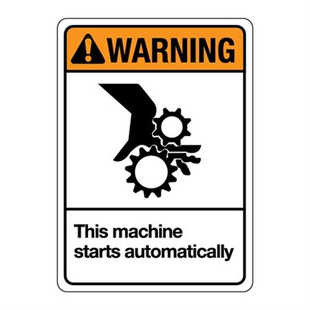 ANSI This Machine Starts Automatically Sign | Carlton Industries