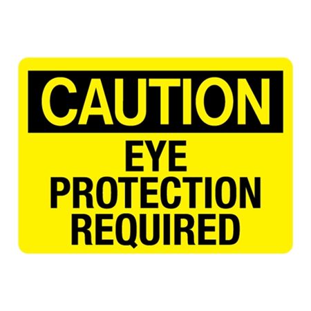 ANSI CAUTION Eye Protection Required Sign | Carlton Industries