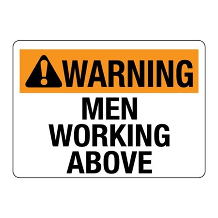 ANSI WARNING Men Working Above Sign | Carlton Industries