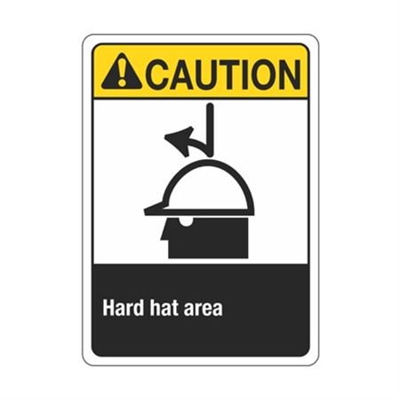 Caution Hard Hat Area Sign | Carlton Industries