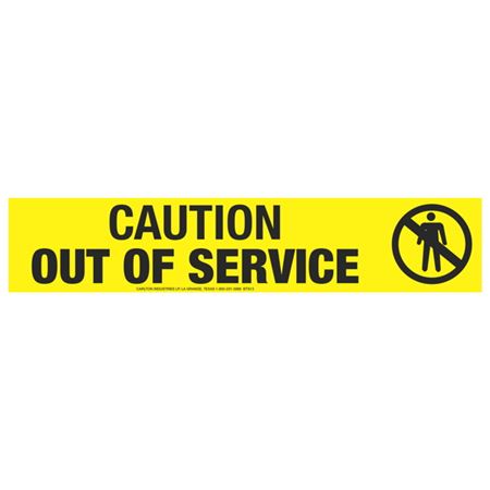 Caution Out of Service (Graphic) Barricade Tape | Carlton Industries