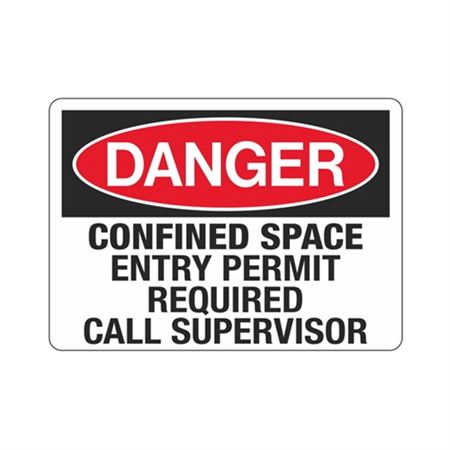 Confined Space Entry Per … ed Call Supervisor Sign