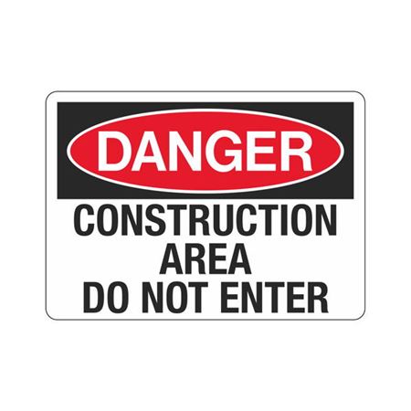 Danger Construction Area Do Not Enter Sign | Carlton Industries