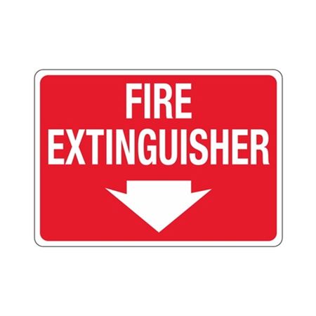 Fire Extinguisher Down Arrow Sign | Carlton Industries