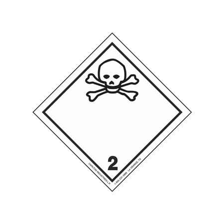 GHS Class 2 Poisonous Material Label Transport Pictogram 4 Inch
