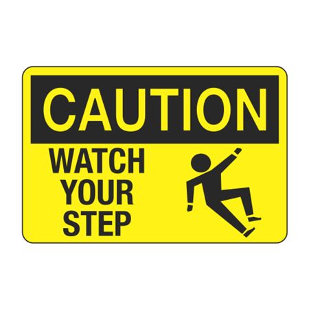Caution Watch Your Step Decal | Carlton Industries