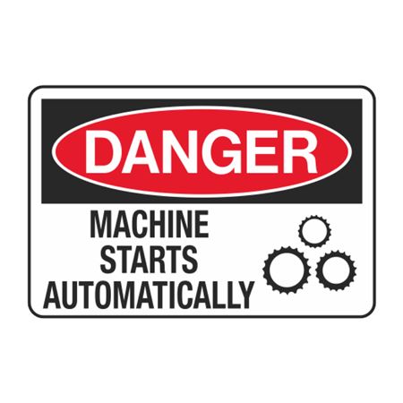 Danger Machine Starts Automatically Decal | Carlton Industries
