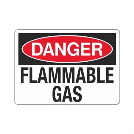 Danger Flammable Gas OSHA Compliant Hazmat Sign