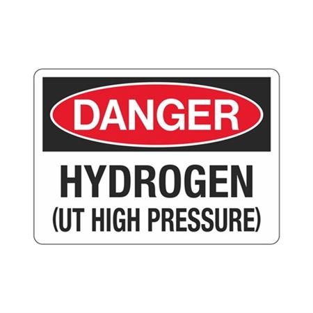 Danger Hydrogen (UT High Pressure) (Hazmat) Sign