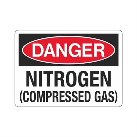 Danger Nitrogen (Compressed Gas) (Hazmat) Sign
