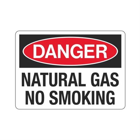 Danger Natural Gas No Smoking Sign | Carlton Industries