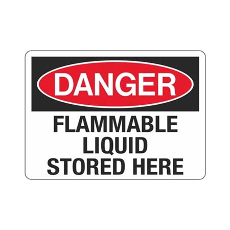 Danger Flammable Liquid Stored Here Sign | Carlton Industries