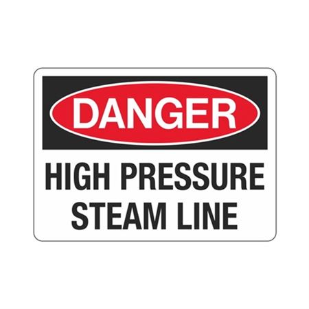 Danger High Pressure Steam Line Sign | Carlton Industries