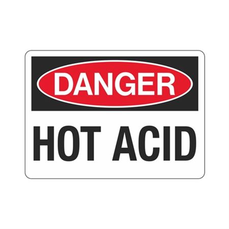 Danger Hot Acid Sign | Carlton Industries
