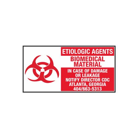 Etiologic Agent Label | Carlton Industries