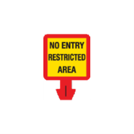 Safety Cone Accessories - No Entry - Restricted Area 8 x 8