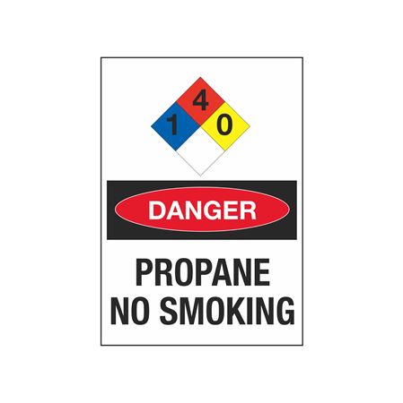 NFPA Chemical Signs - Propane No Smoking 7 x 10