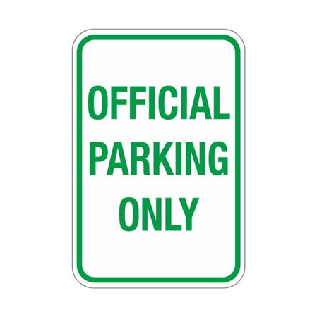 Official Parking Only Sign 12" x 18" | Carlton Industries