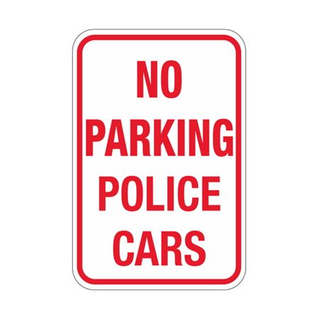 No Parking Police Cars Sign 12"x18" | Carlton Industries