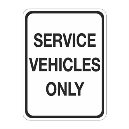 Service Vehicles Only Sign 18" x 24" | Carlton Industries