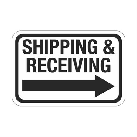 Shipping & Receiving Arrow Right Sign 12" x 18" | Carlton Industries