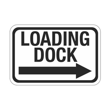 Loading Dock Arrow Right Sign 12 x 18 | Carlton Industries