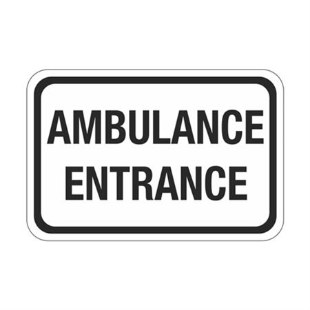 Ambulance Entrance Sign 12" x 18" | Carlton Industries