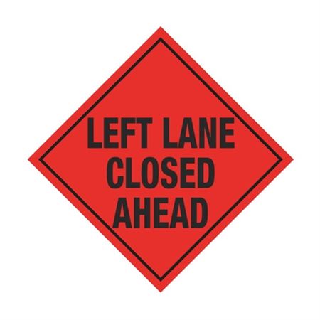 Left Lane Closed Ahead Roll-Up Sign | Carlton Industries