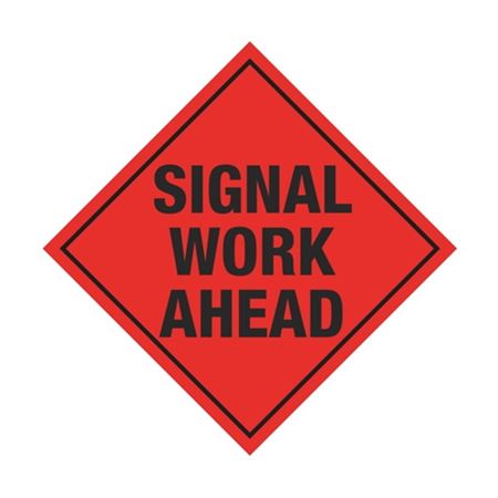 Signal Work Ahead Roll-Up Sign | Carlton Industries