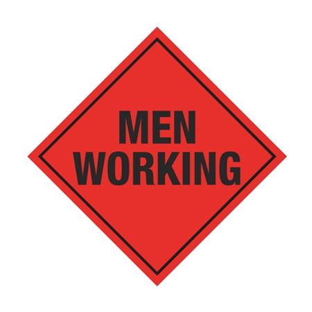 Men Working Roll-Up Sign | Carlton Industries