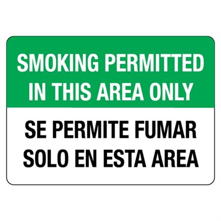 Smoking Permitted in thi … Solo en esta Area Sign