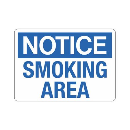 Notice Smoking Area Sign | Carlton Industries