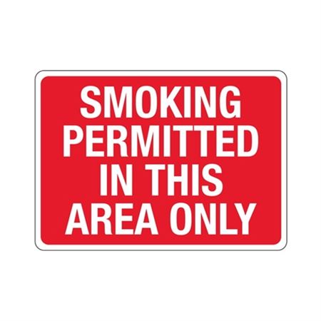 Smoking Permitted In This Area Only Sign | Carlton Industries