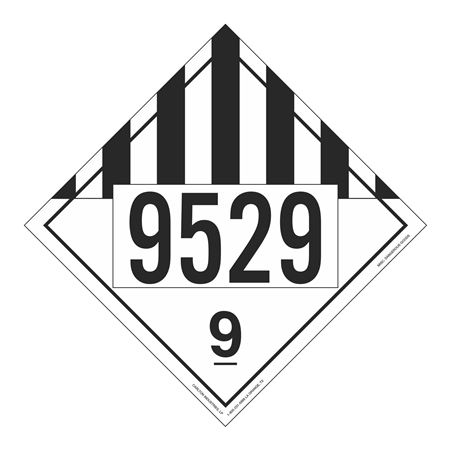 UN#9529 Class 9 Stock Numbered Placard | Carlton Industries