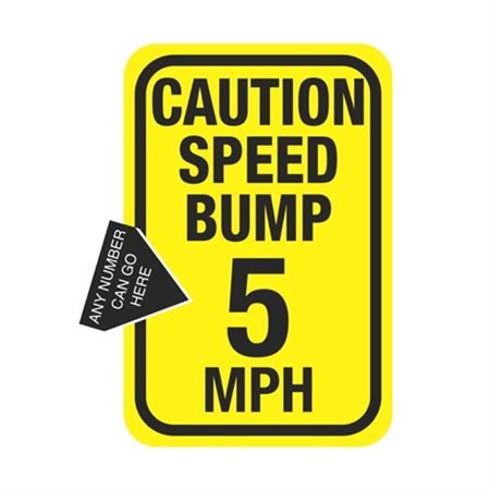 Caution Speed Bump MPH Sign 12 x 18 | Carlton Industries