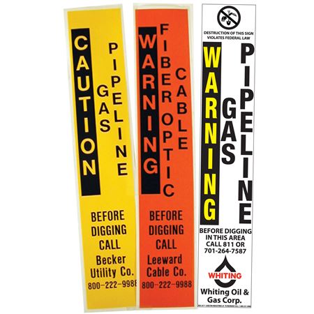 Custom Printed Decals for Marking System-Non Reflective