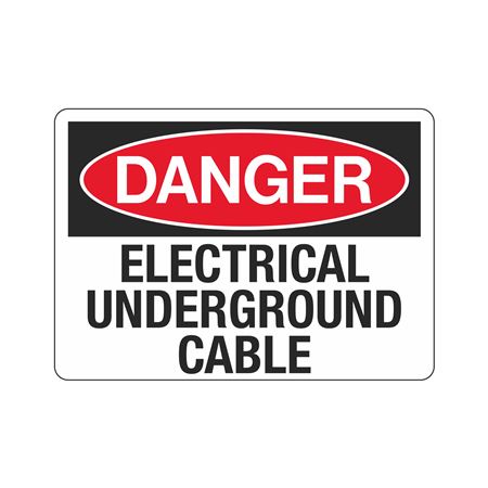 Danger Electrical Underground Cable Sign - 10" x 14" Sign | Carlton ...