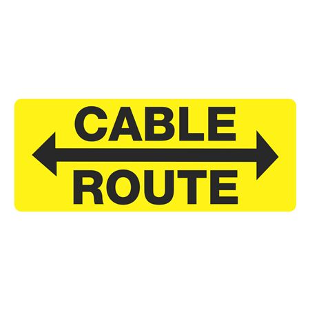 Cable Route Yellow - 4" x 10" Sign | Carlton Industries