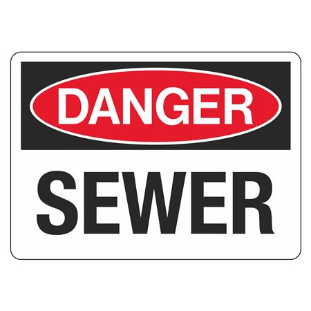 Danger Sewer - 10" x 14" Sign | Carlton Industries