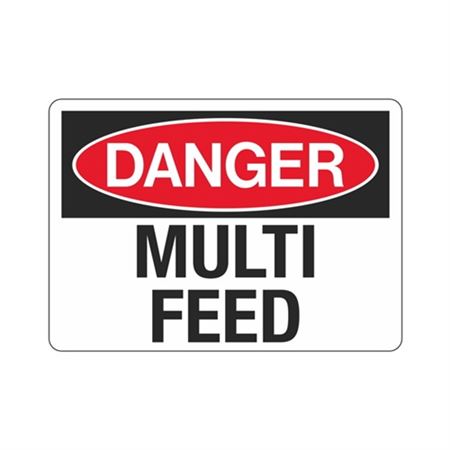 Danger Multi Feed - 7" x 10" Sign | Carlton Industries
