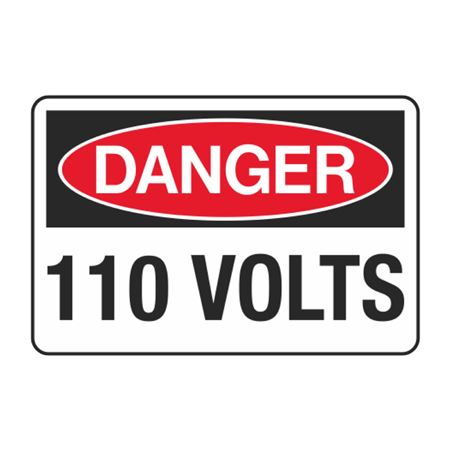 Danger 110 Volts Decal | Carlton Industries