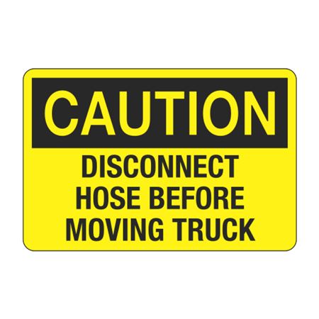Caution Disconnect Hose Before Moving Truck Decal | Carlton Industries