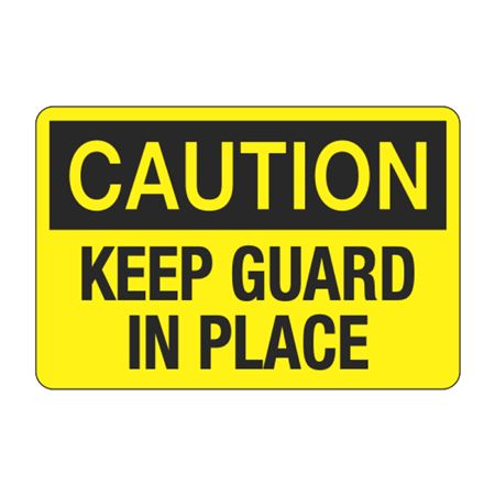 Caution Keep Guard in Place Decal | Carlton Industries
