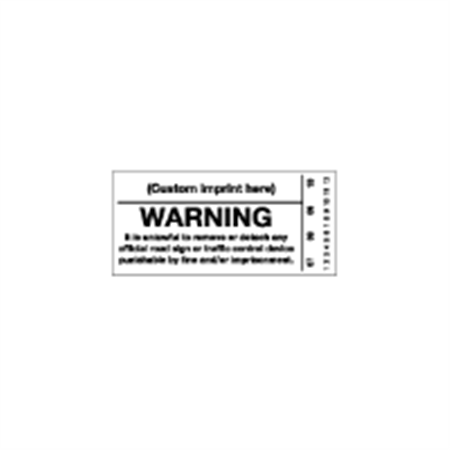 Sign Warning Decal - 4.25 x 2 | Carlton Industries